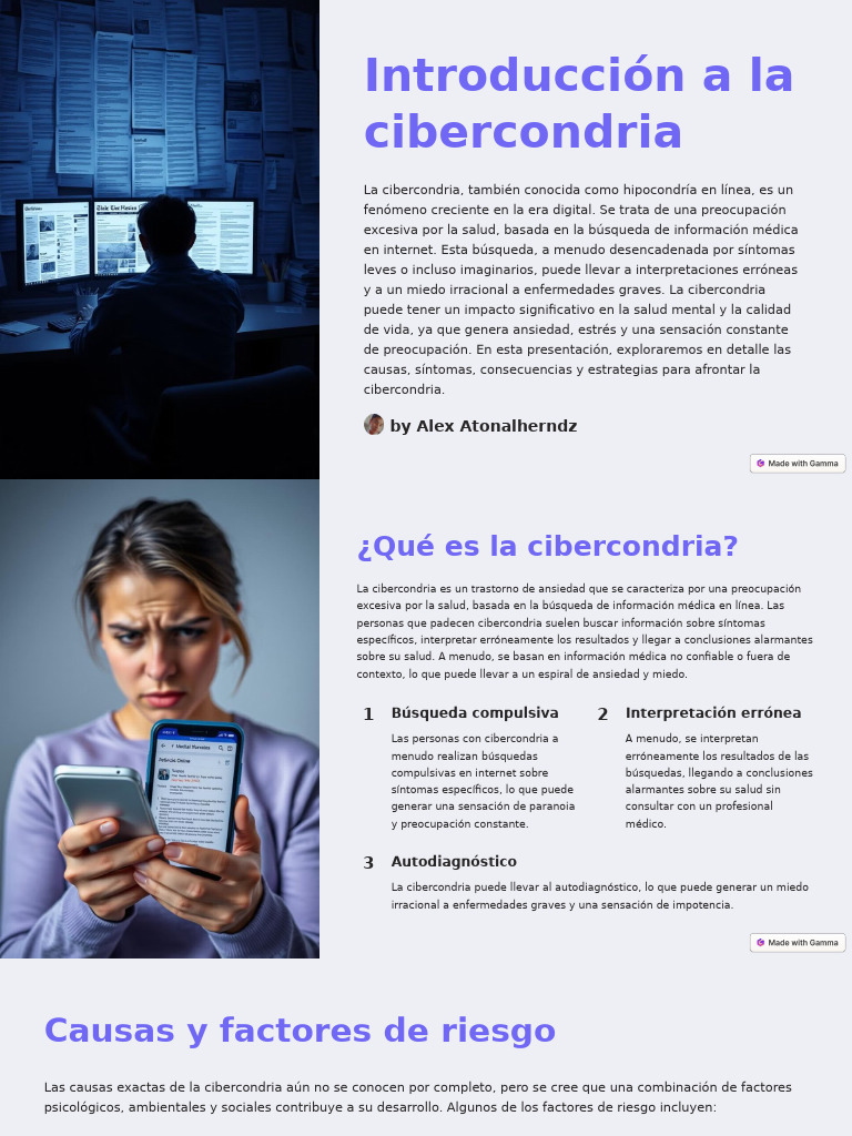 Introduccion A La Cibercondria | PDF | Ansiedad | Depresión (estado de ...