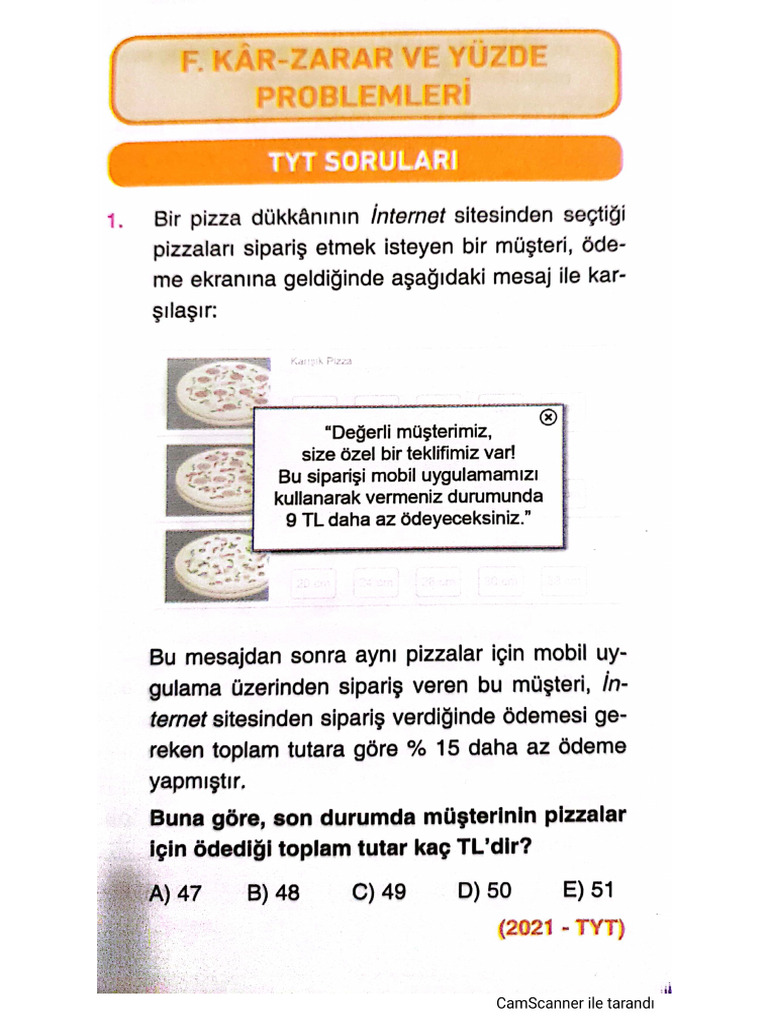 kar-zarar problemleri | PDF