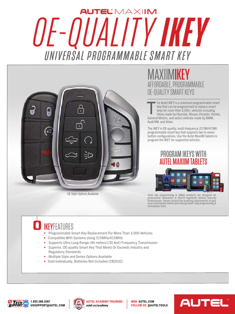 IKEY Flyer 8.5x11 01282025 | PDF | Vehicle Technology | Automotive Industry