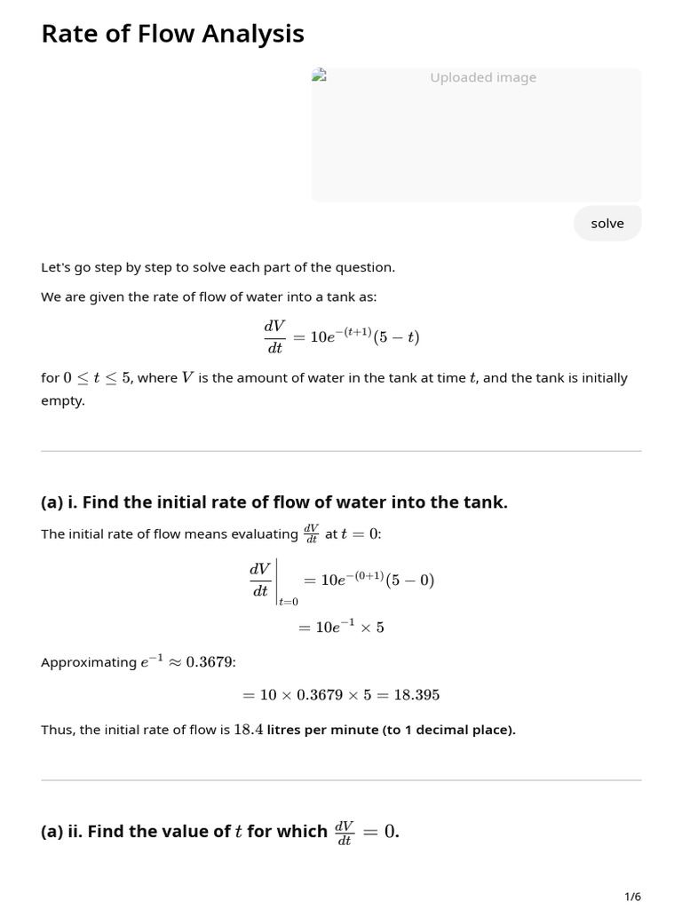 Rate of Flow Analysis | PDF | Numbers | Mathematics