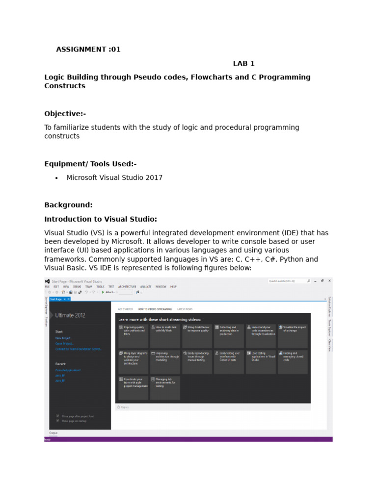 Logic Building with C Programming Lab | PDF
