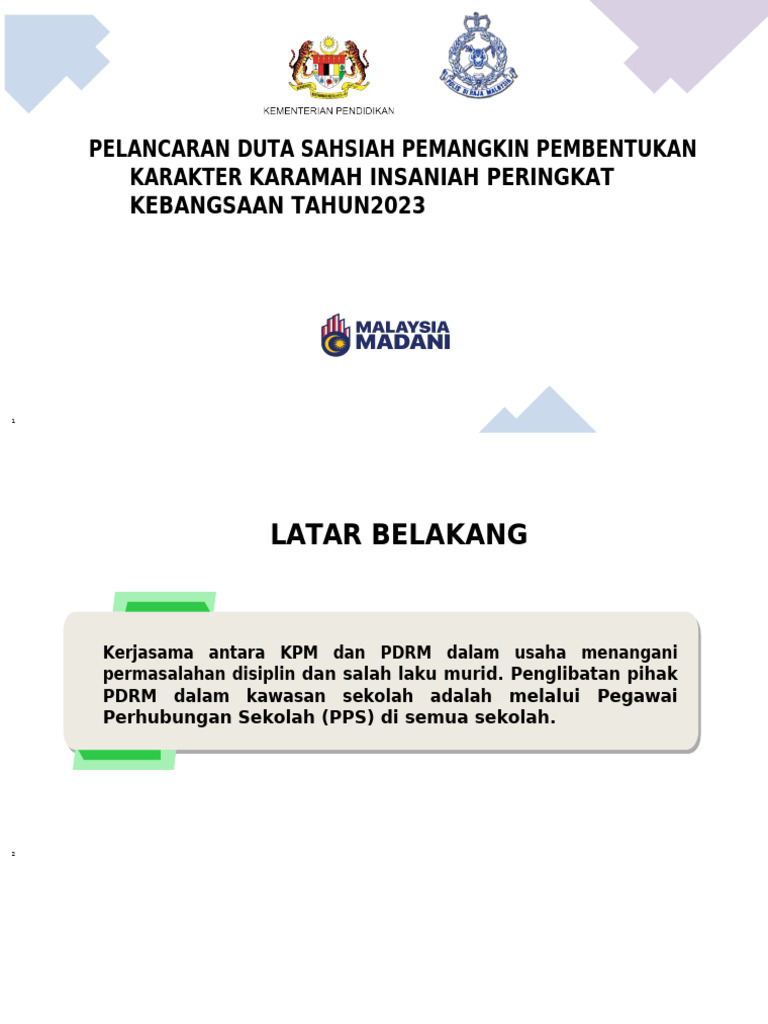 Bahan Buku Program Duta Sahsiah | PDF