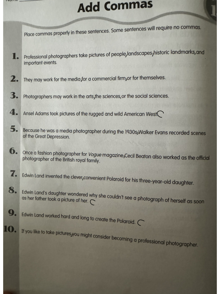 Ashley Rider - Add Commas | PDF