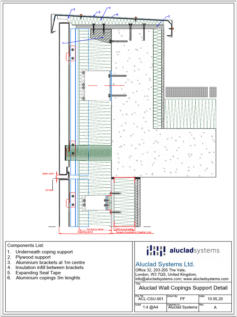 4. Aluclad Wall Copings Support Detail | PDF