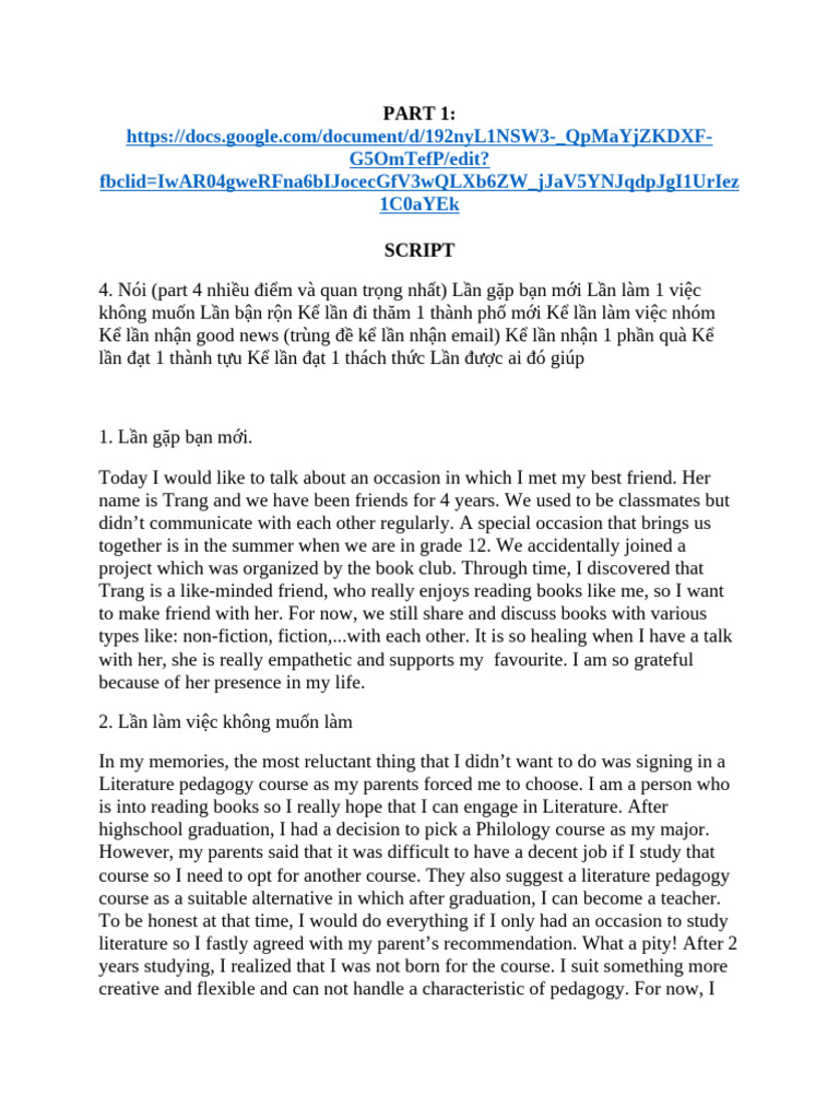 SCRIPT Mẫu Part 4 APTIS | PDF | Hue