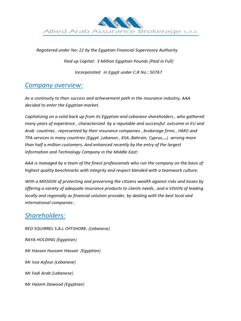 Company Profile | Insurance | Risk