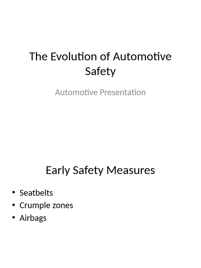 Evolution of Automotive Safety Innovations | PDF