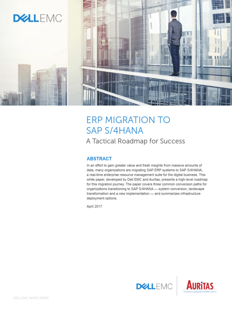 Dell EMC Auritas White Paper Migrating To S4HANA | PDF | Cloud ...