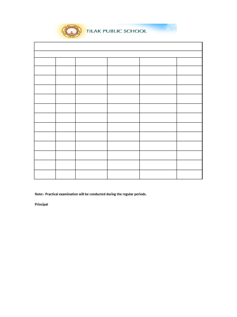 STD Xi Science Term 2 Practical Exam Time Table 2024-25 | PDF