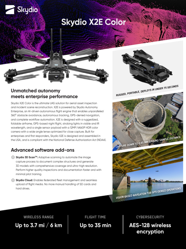 Skydio X2e Color Datasheet | PDF