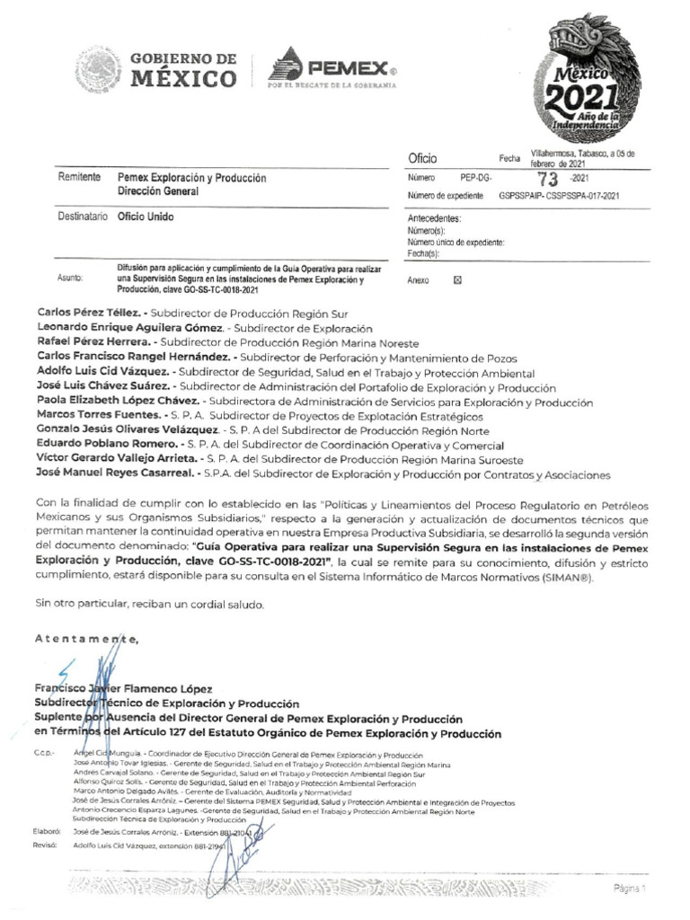 GO SS TC 0018 2021 Supervision Segura | PDF