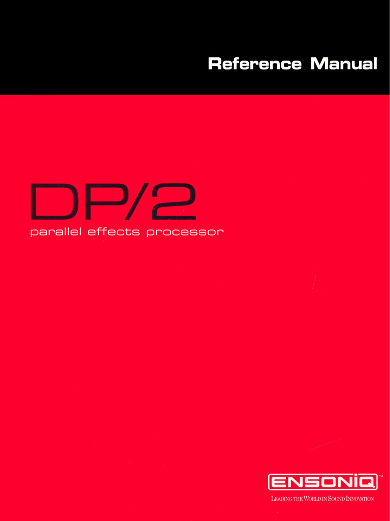 dp-2 Reference Manual Scan | PDF