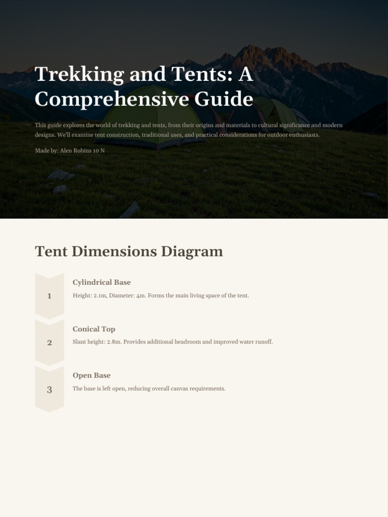 Alen Robins 10N Tent Project Maths | PDF | Tent | Textiles