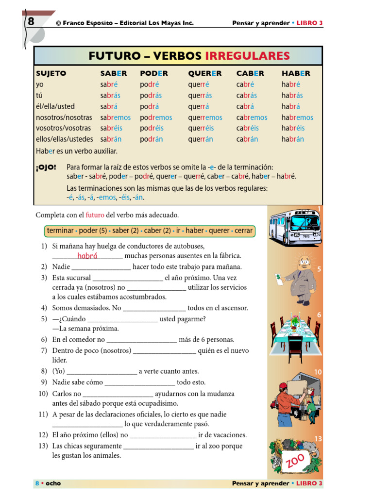 Futuro de Verbos Irregulares en Español | PDF