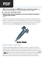 External Metric ISO Thread Table Chart Sizes M20 - M55 - Engineers Edge ...