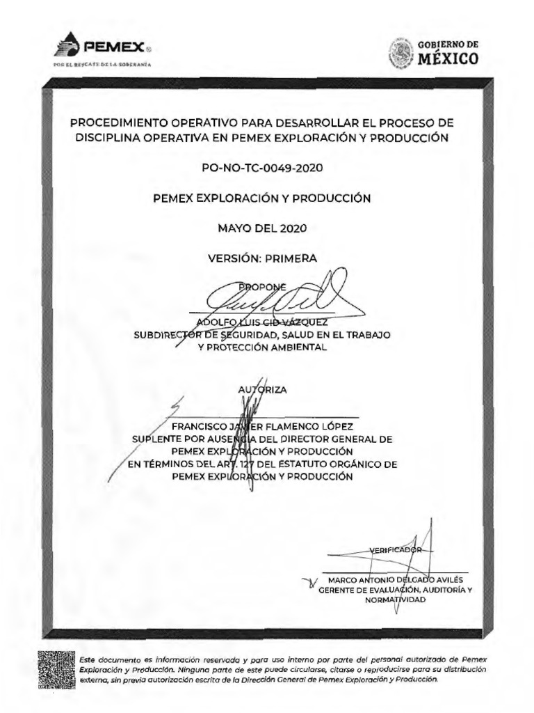 Po-No-Tc-0049-2020 Disciplina Operativa Pep | PDF