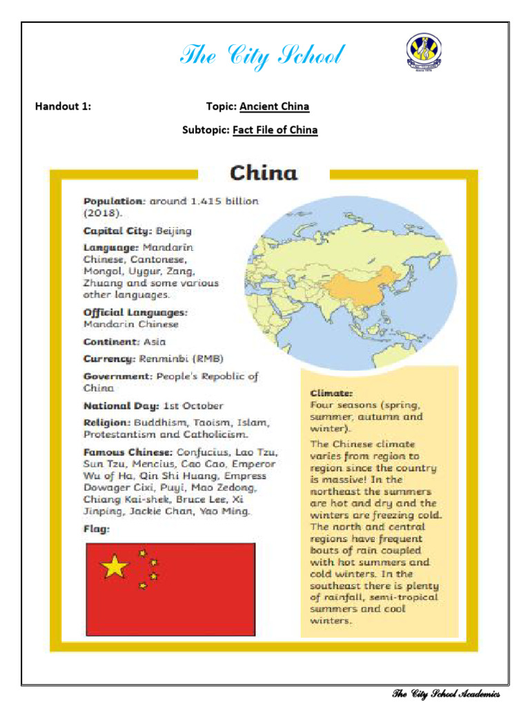 Ancient China Fact File | PDF