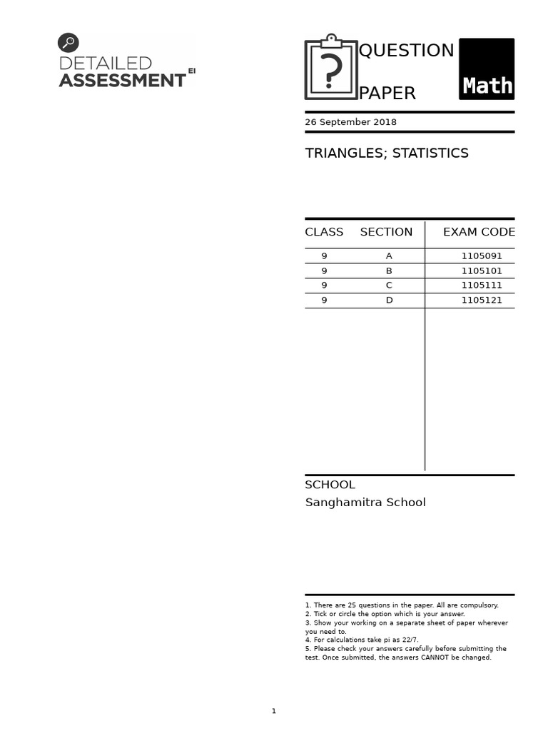 TRIANGLES;STATISTICS | PDF | Euclidean Geometry
