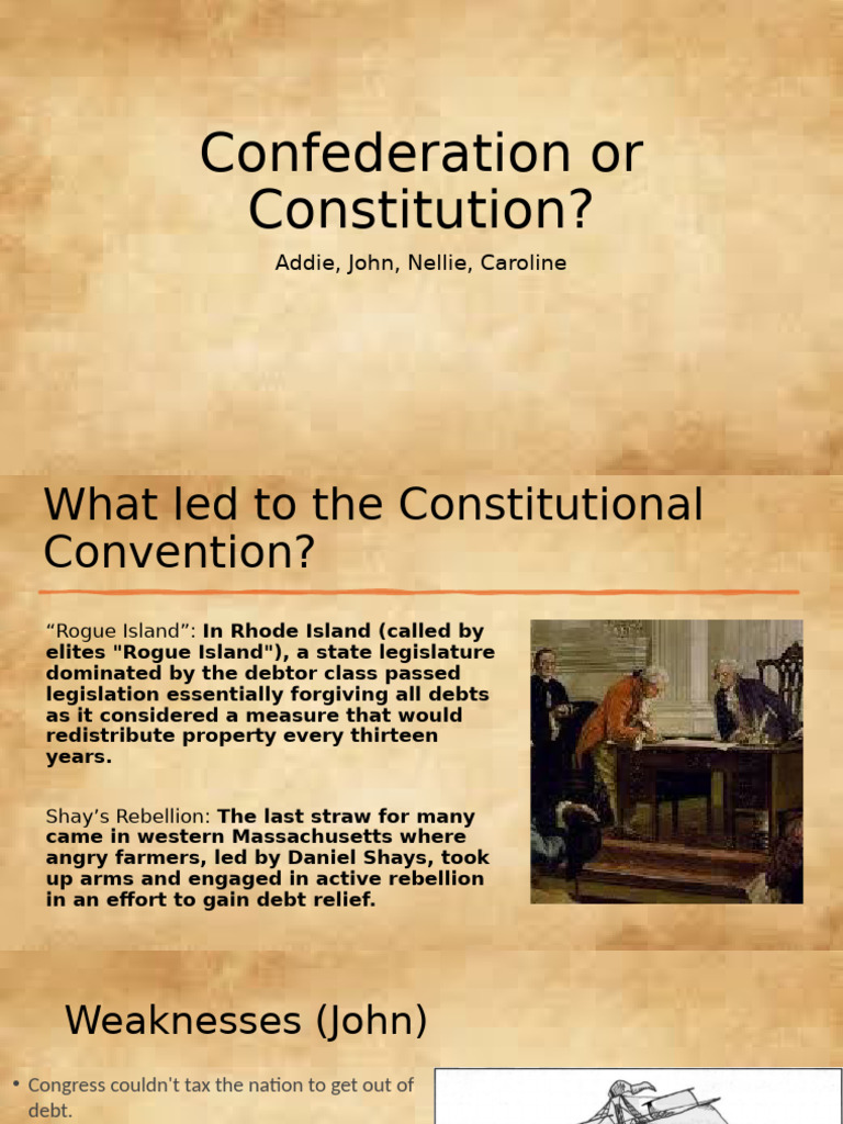 Causes of the Constitutional Convention | PDF
