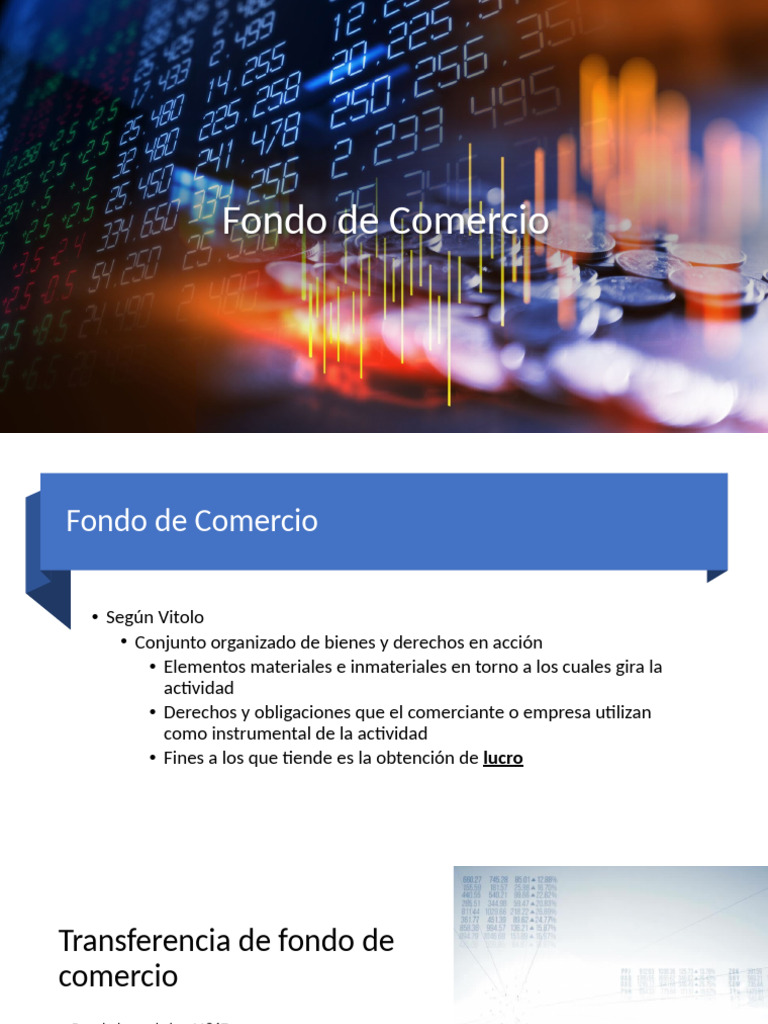 fondo de comercio | PDF | Patentar | Propiedad