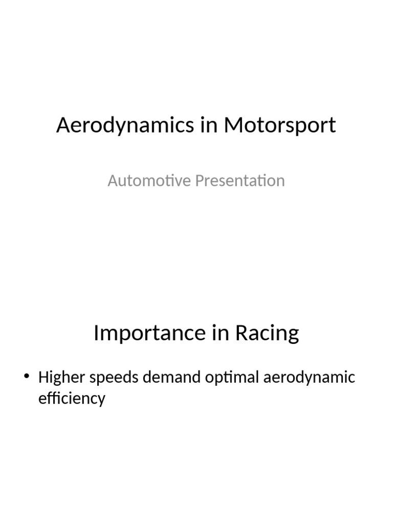Aerodynamics_in_Motorsport | PDF