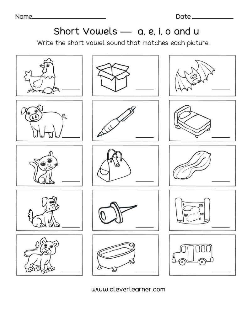 Short Vowel Worksheet | PDF