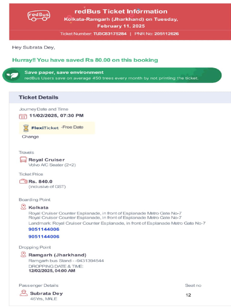 Bus ticket | PDF