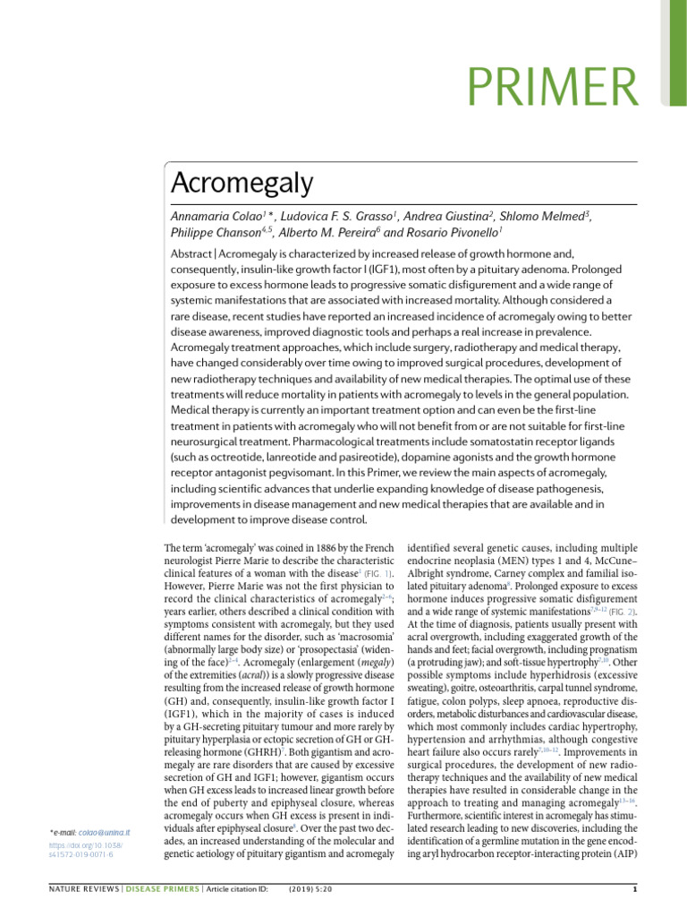 Acr Omega Ly | PDF | Growth Hormone | Medical Specialties