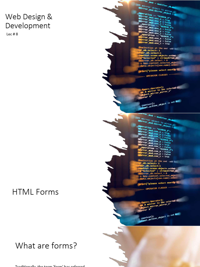 Web Design & Development (Lecture - 8) | PDF