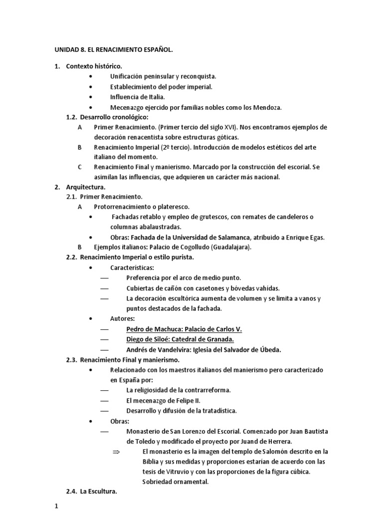 Renacimiento Español: Historia y Arte | PDF | Renacimiento | Artes ...