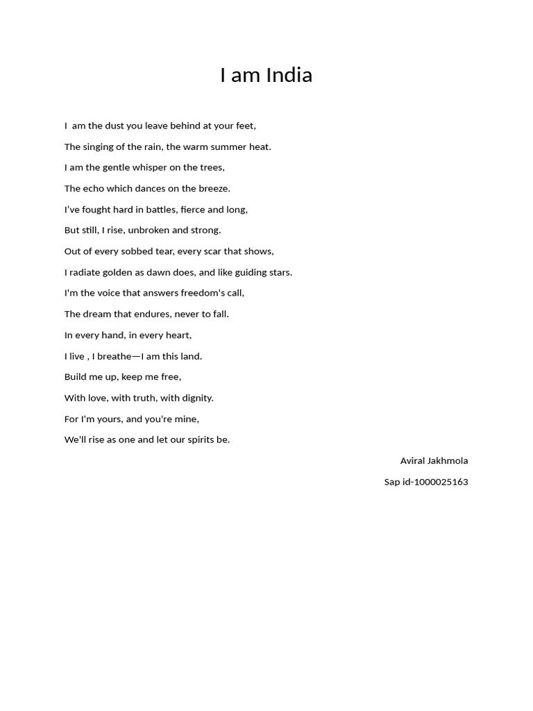 Ode to India: Spirit and Resilience | PDF