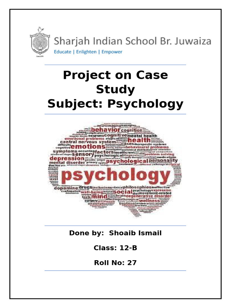 Psychology Project | PDF | Anxiety | Mental Disorder