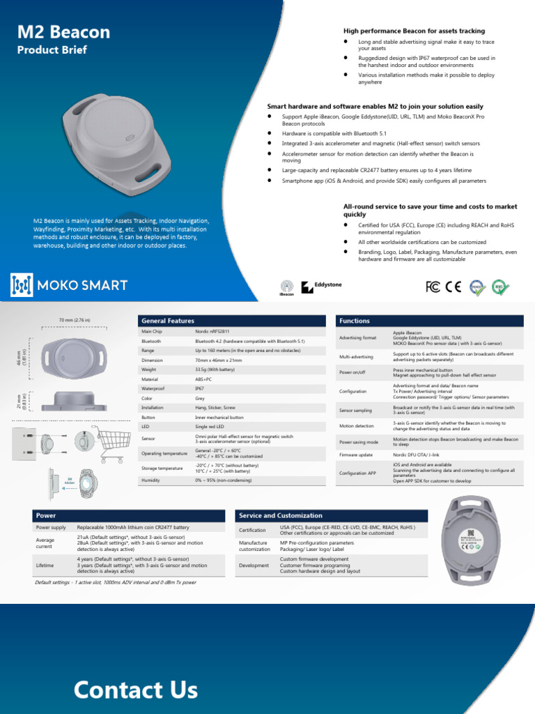 M2 Beacon: Advanced Asset Tracking Solution | PDF | Smart Devices ...
