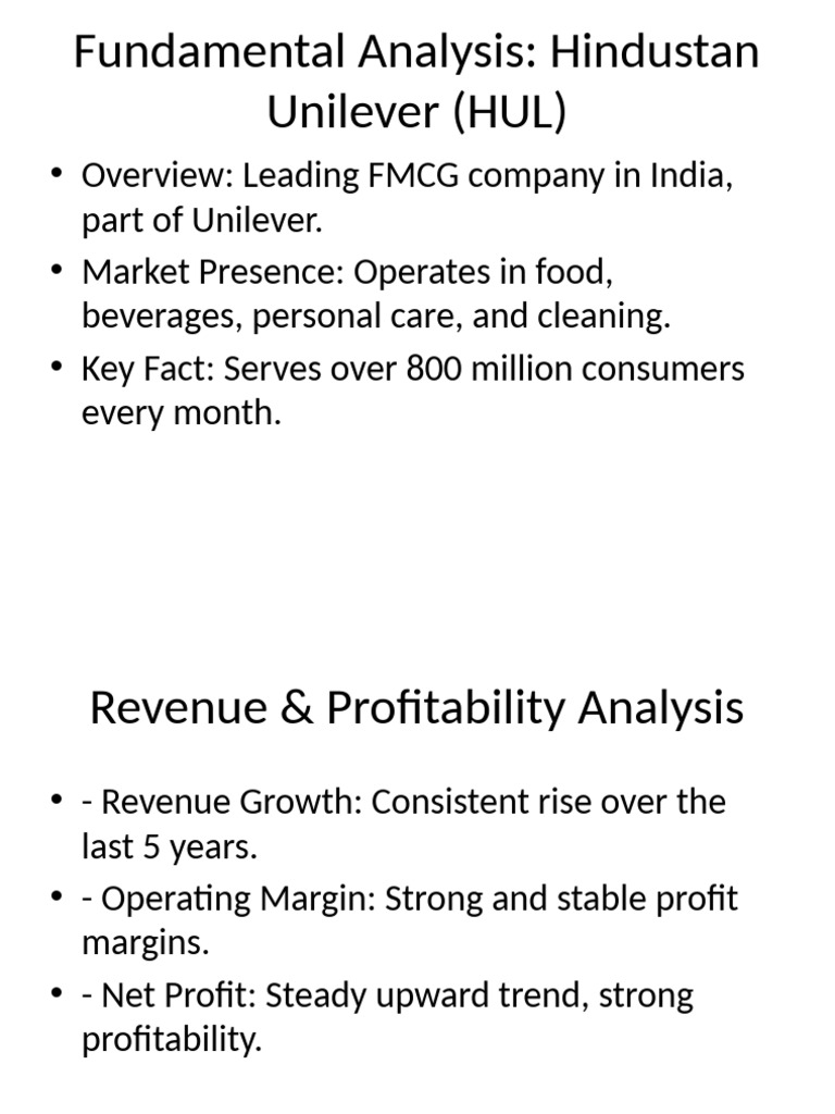 Fundamental Analysis of HUL | PDF