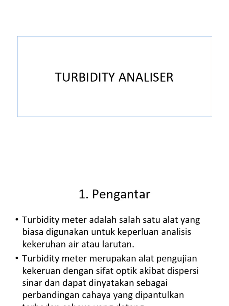Analisis Kekeruhan Air dengan Turbidity Meter | PDF