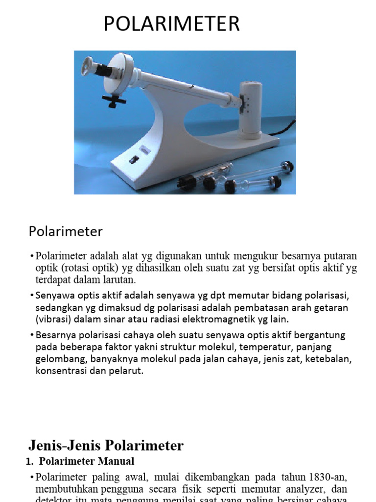 Panduan Lengkap Polarimeter | PDF