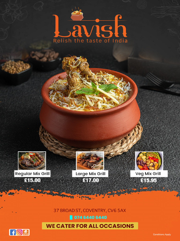 Lavish Menu Printable CMYK Version | PDF | Asian Cuisine | Food And Drink
