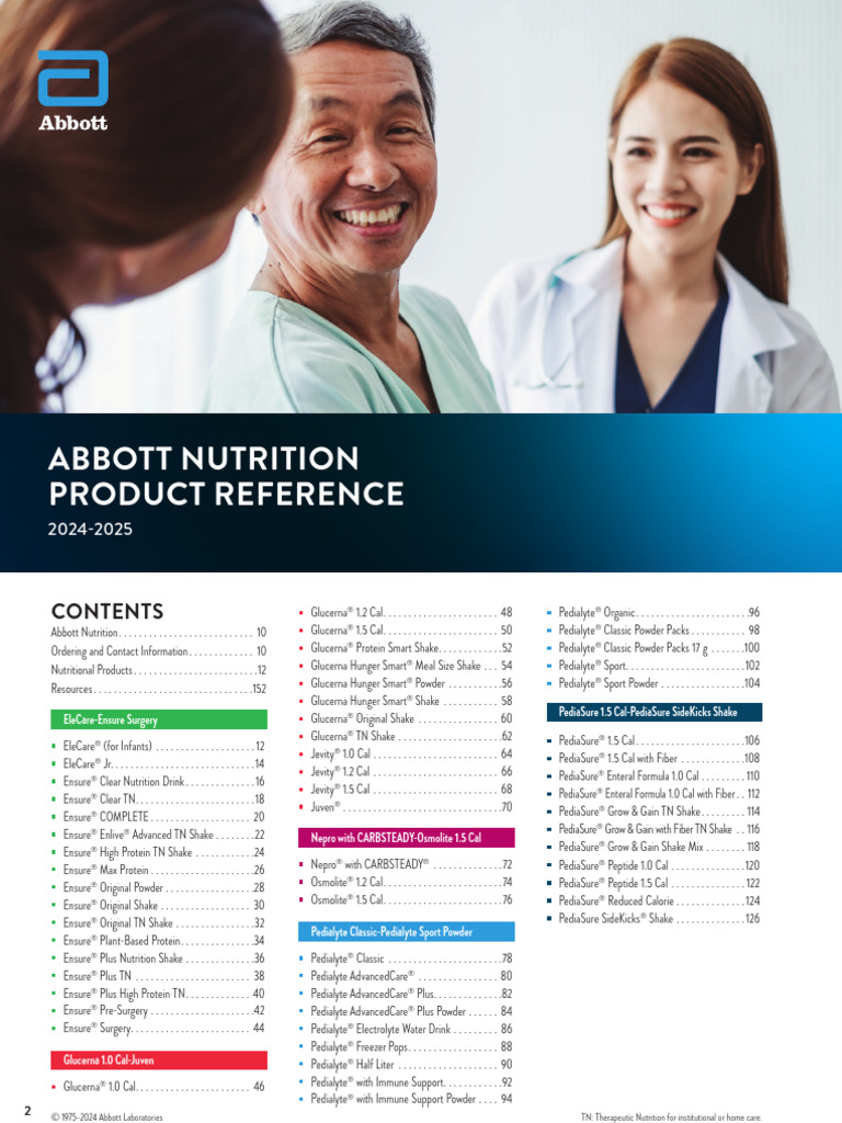 Abbott Nutrition Product Reference | PDF | Calorie | Chronic Kidney Disease