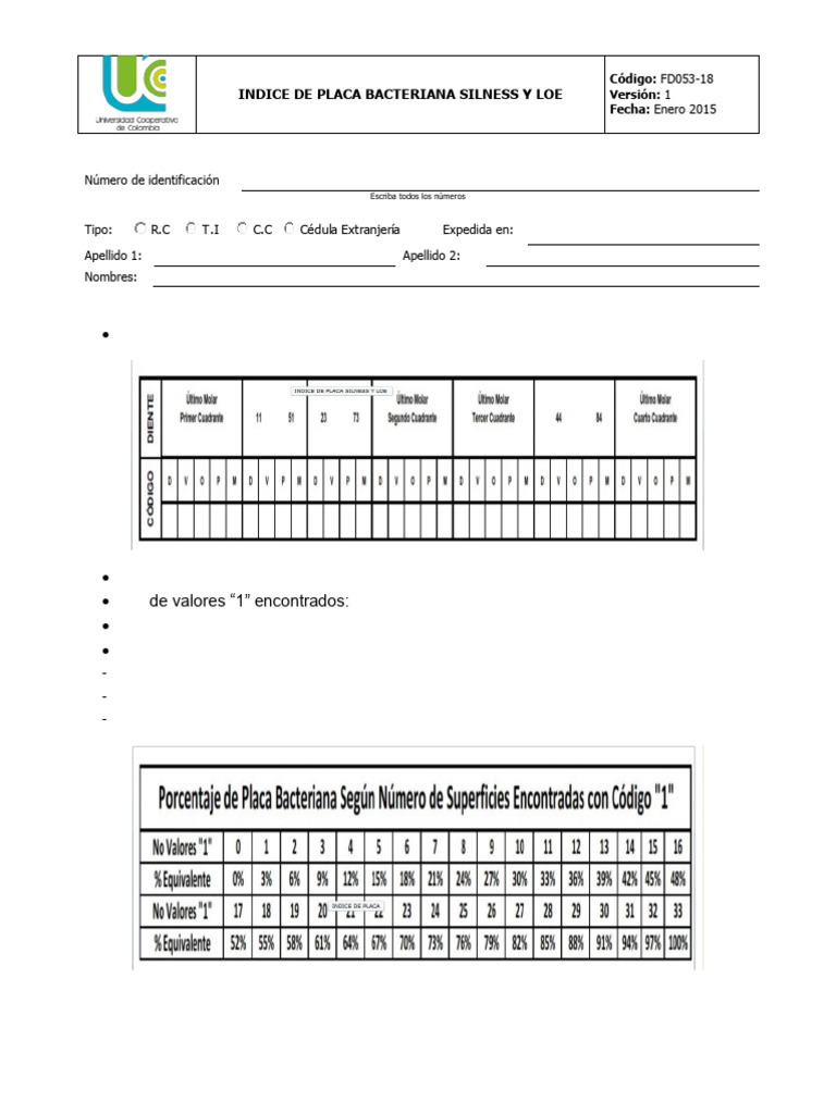 Informe de Higiene Oral y Placa Bacteriana | PDF