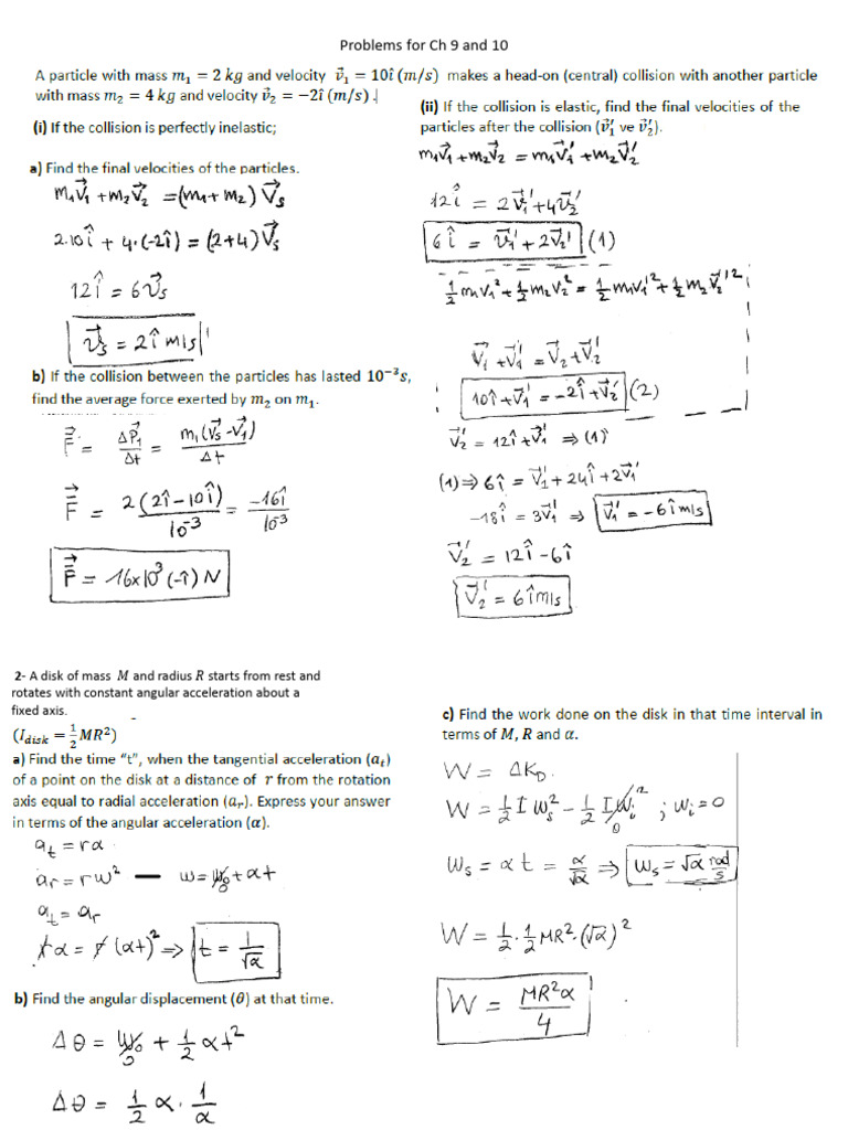 Physics Problems: Rotational Motion | PDF