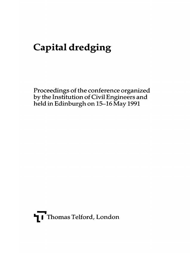 Capital Dredging Conference Proceedings | PDF | Dredging | Ships