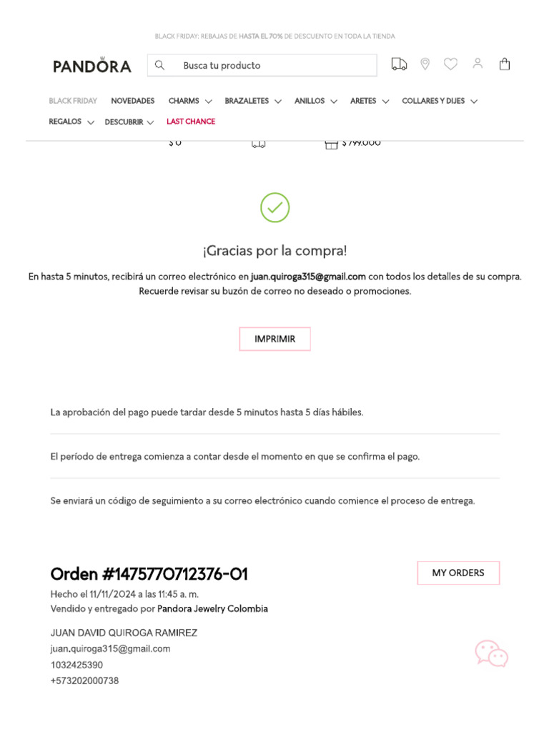 Pago Pandora | PDF