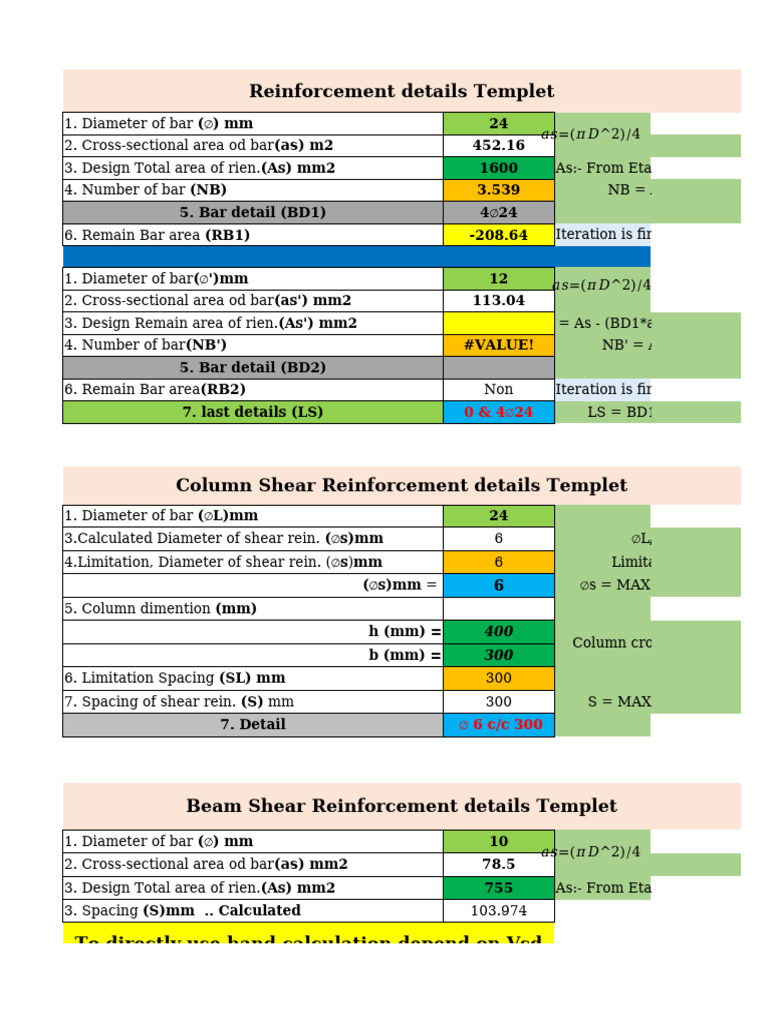 Reinforcement Detail Templet Beam Shear | PDF | Civil Engineering ...