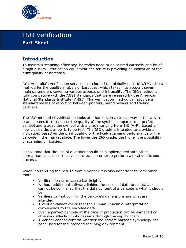 ISO Barcode Verification Guide | PDF | Barcode | Computing