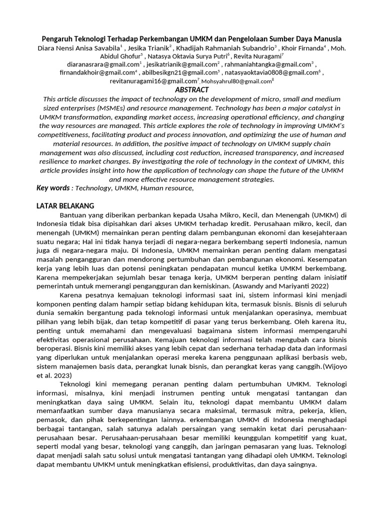 Artikel UAS TIB new | PDF