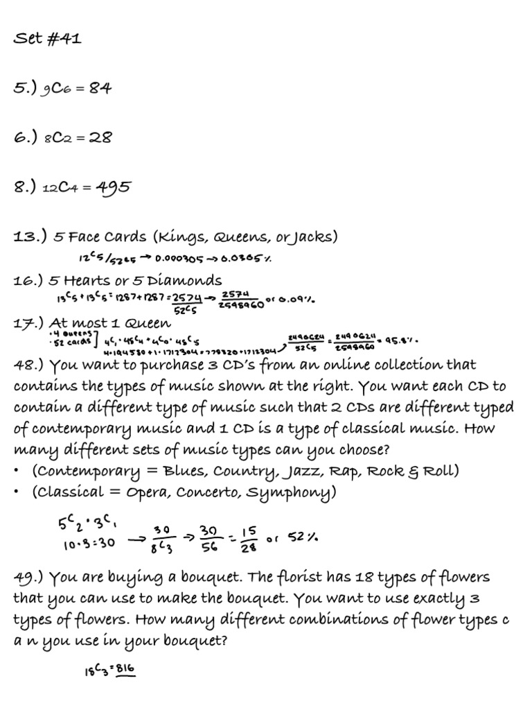 Combinatorics and Algebra Problems | PDF