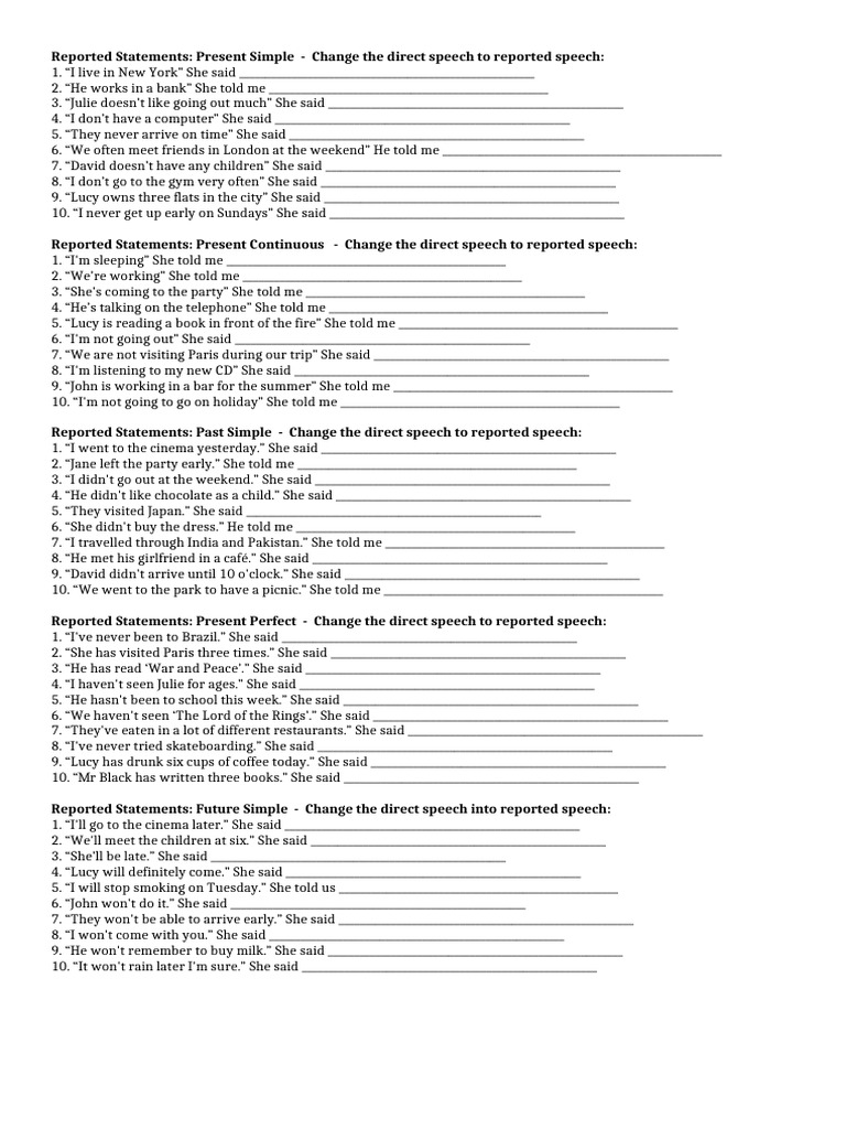 Present Indefinite Tense Worksheet | PDF