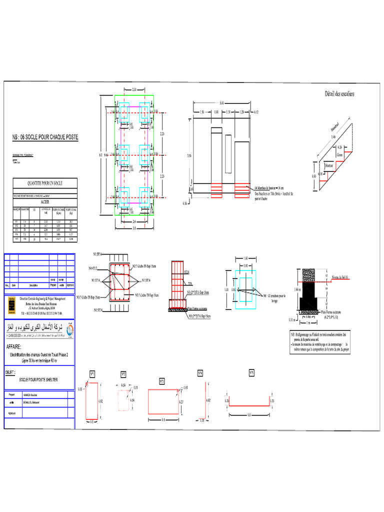 Plans Génie Civil Socle Pour Poste Shelter NOTIFIE 21-11-22 | PDF