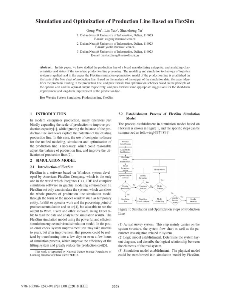 Simulation and Optimization of Production Line Based on FlexSim | PDF ...