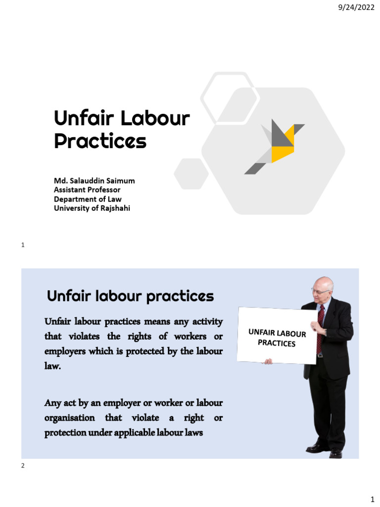 Unfair Labour Practices | PDF | Trade Union | Strike Action